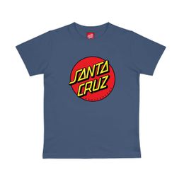 T-Shirt Santa Cruz "YOUTH CLASSIC DOT T-SHIRT", Jungen, Gr. 6/8 (122), heritage blau, Obermaterial: 100% Baumwolle, Shirts