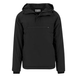 Allwetterjacke Urban Classics "Urban Classics Herren Padded Pull Over Jacket", Herren, Gr. M, schwarz, 100% Polyamid, unifarben, Casual, loose fit, ohne Ausschnitt, Jacken