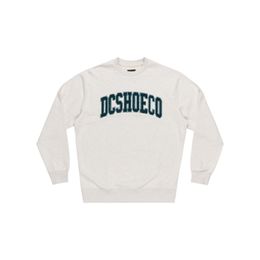Sweatshirt DC Shoes "Varsity", Herren, Gr. M, grau (snow heather), [Hauptstoff] 80% Baumwolle, 20% Polyester, Sweatshirts Sweatshirt