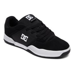 Sneaker DC Shoes "Central", Herren, Gr. 10,5 (44), schwarz-wei&szlig; (schwarz, wei&szlig;), Obermaterial: Leder / Futter: Textil / Au&szlig;ensohle: Gummi, Schuhe Sneaker