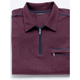 Poloshirt Catamaran "Kurzarm-Poloshirt", Herren, Gr. 60/62, lila (aubergine), 100% Baumwolle, unifarben, ohne Ausschnitt, Shirts