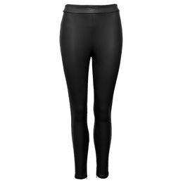 Lederhose Maze "42024012", Damen, Gr. M, schwarz, Obermaterial: 60% Polyurethan, 40% Polyester, Hosen