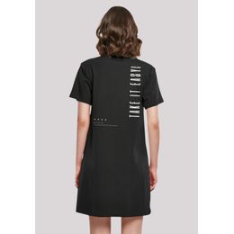 Shirtkleid F4NT4STIC "Take It Easy Text Damen T-Shirt Kleid", Damen, Gr. XS, schwarz, Obermaterial: 100% Baumwolle, regular fit, Rundhals, ohne Bündchen, Kleider, Print