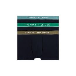 Trunk "3P TRUNK WB", Herren, Gr. L (52), unt olv, nvue grn, grvty grn, Jersey, Obermaterial: 95% Baumwolle, 5% Elasthan, Tommy Hilfiger Underwear, kontrastfarbene Details, körpernah, Unterhosen, mit Logobund