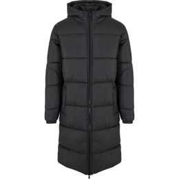Winterjacke Urban Classics "Urban Classics Mens Long Puffer Coat", Herren, Gr. L, schwarz, 100% Polyester, unifarben, normal, ohne Ausschnitt, Jacken