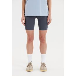 Funktionstights SOS "Leysin", Damen, Gr. M, US-Größen, blau (dunkelblau), 77% Polyamid, 23% Elasthan, unifarben, Hosen, mit hohem Hüftbund