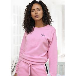 Sweatshirt Vivance, Damen, Gr. 32/34, rosa, Sweatware, Obermaterial: 60% Baumwolle, 40% Polyester, lässig geschnitten normal, Rundhals, angesetztes Bündchen, Sweatshirts, Sweatshirt mit Frontprint, Loungeanzug