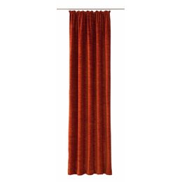 Vorhang WIRTH "Tromsö" Gr. 3, braun (rost), B:132cm H:200cm, Chenille, Polyacryl, Gardinen