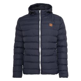 Winterjacke Urban Classics "Urban Classics Herren Basic Bubble Jacket", Herren, Gr. L, blau (navy weiß navy), 100% Polyamid, unifarben, Casual, normal, ohne Ausschnitt, Jacken
