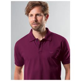 Poloshirt TRIGEMA "TRIGEMA Poloshirt DELUXE Piqué", Herren, Gr. L, rot (sangria), 100% Baumwolle, Shirts