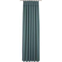 Vorhang WIRTH "Wiessee" Gr. 3, grün, B:150cm H:175cm, Jacquard, Baumwolle, Leinen, Modal, Gardinen