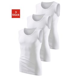 H.I.S. Muscleshirt H.I.S, Herren, Gr. 3, weiß, Feinripp, Obermaterial: 100% Baumwolle, unifarben, Basic, figurbetont normal, Rundhals, eingefasste Kante, Shirts, ohne Seitennähte optimale Passform