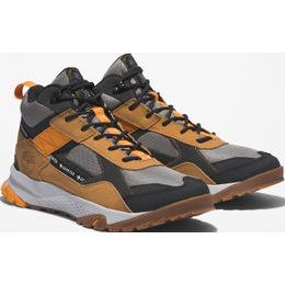 Sneaker Timberland "Lincoln Peak Mid Goretex", Gr. 42, gelb (wheat, schwarz), Leder, Synthetik, Schuhe, wasserdicht