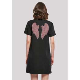 Shirtkleid F4NT4STIC "Engel Damen T-Shirt Kleid", Damen, Gr. 4XL, schwarz, Obermaterial: 100% Baumwolle, regular fit, Rundhals, ohne Bündchen, Kleider Shirtkleid, Print