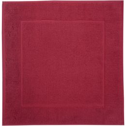 Badematte Framsohn FROTTIER "Uni Basic Hotelmatte" Gr. 3, rot (bordeaux), H:11mm, Baumwolle, Badematten, große Farbpalette, Hergestellt in Österreich, Badezimmerteppich