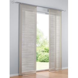 Schiebegardine HEINE HOME Gr. 1, grau (taupe), B:60cm H:145cm, Polyester, Gardinen