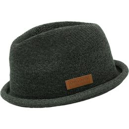 Trilby Chillouts "Tocoa Hat", Herren, Gr. L (XL), grau (dunkelgrau), Feinstrick, Kunstfaser, unifarben, Hüte, mit verstellbarem Hutband, perfekt für unterwegs