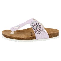 Zehentrenner Lico "Zehenstegpantolette Bioline Stone Kids", M&auml;dchen, Gr. 39, rosa, Synthetik, Schuhe Zehentrenner
