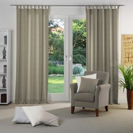 Vorhang WIRTH "Torbole" Gr. 5, braun (mittelbraun), B:132cm H:245cm, Jacquard, Baumwolle, Polyester, Gardinen