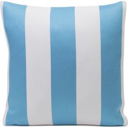 G&ouml;zze Kissenh&uuml;lle G&Ouml;ZZE "Bali" Gr. 1, blau (wei&szlig;, t&uuml;rkis), B:40cm L:40cm, Polyester, Obermaterial: 65% Polyacryl, 35% Polypropylen, Kissenbez&uuml;ge, Kissenh&uuml;lle