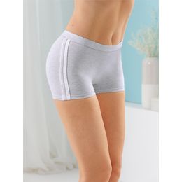 wäschepur Lange Unterhose WÄSCHEPUR, Damen, Gr. 36/38, grau (grau, meliert), 95% Baumwolle, 5% Elasthan, 5% Elasthan, 2% Polyester, 93% Baumwolle, Unterhosen
