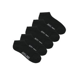 Jack & Jones Socken JACK & JONES JUNIOR "JACDONGO im 5er Pack, mit Stretchbund, knöchellang", Baby, Gr. 33-37, schwarz, Baumwollmischung, unifarben, elastisch, Socken, unifarben, casual, eng, Jersey