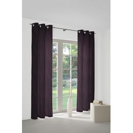 Vorhang WIRTH "Lupara" Gr. 1, lila, B:132cm H:150cm, Jacquard, Obermaterial: 75% Polyester, 25% Baumwolle, Gardinen