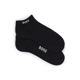 Sneakersocken BOSS "2P AS Logo CC W", Damen, Gr. 35-38, schwarz (schwarz 001), Baumwollmischung, elastisch, Socken, mit Logoschriftzug