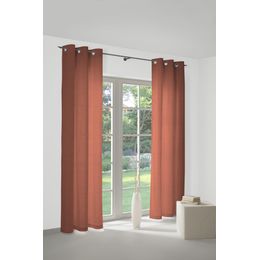 Vorhang WIRTH "NEUFAHRN" Gr. 1, orange (terra), B:135cm H:145cm, Jacquard, Polyacryl, Polyester, Gardinen