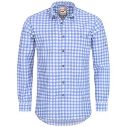 Stockerpoint Traditional Button Up Shirt 'Franzl' male Blue size S