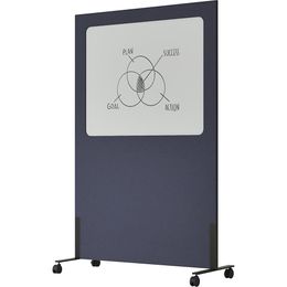 SMIT VISUAL Whiteboard Silva, mobil, Stahl emailliert / PET-Filz, blau