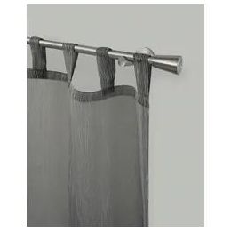 Gardinenstange Garesa "ROSA", silber (edelstahlfarben), L:300cm Ø:16mm, Metall, Gardinenstangen, Vorhanggarnitur, verlängerbar, Endknopf Stumpf, ohne Ringe