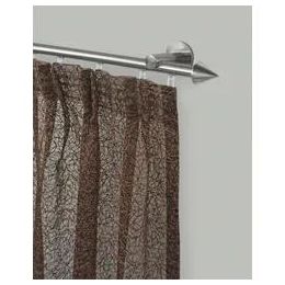 Gardinenstange Garesa "DIAMANT", silber (edelstahlfarben), L:140cm Ø:16mm, Gardinenstangen, Innenlauf-Vorhanggarnitur, verlängerbar, Spitze, edelstahl