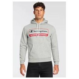 Kapuzensweatshirt Champion "Graphic Shop", Herren, Gr. M48, grau, Sweatware, Obermaterial: 70% Baumwolle, 30% Polyester. Kapuzenfutter: 60% Baumwolle, 40% Polyester, bedruckt, Sportlich, Rundhals, Rippbündchen, Sweatshirts