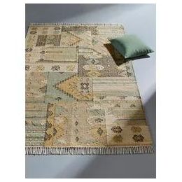 Teppich Heine HOME Gr. 3, bunt (natur, bunt), B:90cm H:6mm L:160cm, Baumwolle, Jute, Kunstfaser, Polyester, Wolle, Teppiche
