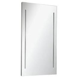 Badspiegel Fackelmann "AL 55", silber (silberfarben), B:55cm H:100cm T:4cm, Spiegelglas, Spiegel, Spiegel mit LED, Breite 55cm