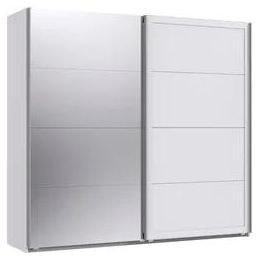 Schwebetürenschrank wimex "Chalet", weiß, B:225cm H:208cm T:65cm, Spanplatte, Schränke, in Landhausoptik, mit Spiegeltür