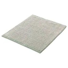 Badematte Kleine Wolke "Amalia", grün, rechteckig (50cm x 60cm ), 1 Stk., Baumwolle, Badematten, Badteppich, gestreift, leichter Hoch-Tief Effekt, reine Baumwolle