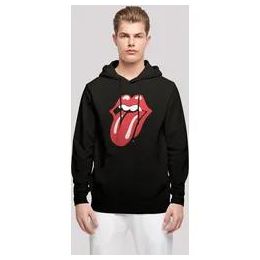 Kapuzenpullover F4NT4STIC "The Rolling Stones Zunge", Herren, Gr. S, schwarz, Obermaterial: 50% Baumwolle, 50% Polyester, relaxed fit, Pullover, Premium Qualität