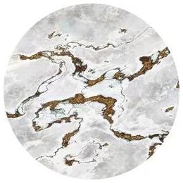 Vliestapete Komar "Vlies selbstklebend - Marble Vibe - Größe 125 x 125 cm", gold (weiß, gold), B:125 L:125, Vlies, Tapeten, Wohnzimmer, Schlafzimmer