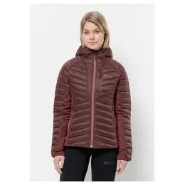 Funktionsjacke Jack Wolfskin "ROUTEBURN PRO INS JKT W", Damen, Gr. L (42/44), braun (schwarz, maroon), 1. OBERSTOFF 100% POLYESTER 2. OBERSTOFF 93% POLYESTER, 7% ELASTHAN FUTTER 100% POLYESTER FÜLLUNG 100% POLYESTER, Jacken