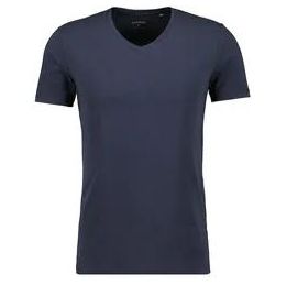T-Shirt Ragman, Herren, Gr. S, blau (marineblau), Baumwollmischung, slim fit, V-Ausschnitt, Shirts