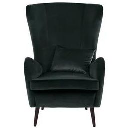 Guido Maria Kretschmer Home & Living Sessel "Sallito, Ohrensessel, TV-Sessel", grün, B:76cm H:109cm T:85cm, Struktur Hahnentritt (67% Polypropylen, 33% Polyester);Samtoptik (100% Polyester);Fellimitat (100% Polyester);Samtcord (92% Polyester, 8% Polyamid);Struktur (100% Polyester);Struktur fein (100% Polyester), GUIDO MARIA KRETSCHMER HOME & LIVING, Sessel, Ohrensessel ohne Hocker Einzelsessel Ohrensessel, für Wohnzimmer, auch in Sam