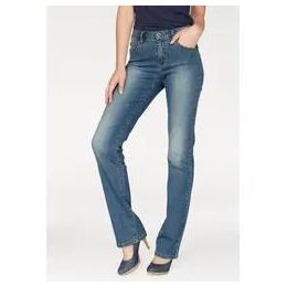 Gerade Jeans Arizona "Curve-Collection", Damen, Gr. 44, N-Gr, blau (blau used), Jeans, Obermaterial: 99% Baumwolle, 1% Elasthan, normal lang, Jeans, hohe Leibhöhe, rinsed Waschung, cleaner Look