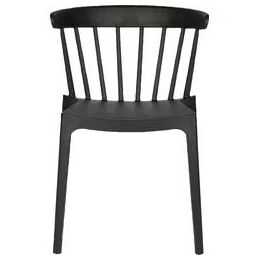Esszimmerstuhl Woood "BLISS", schwarz, B:52cm H:75cm T:53cm, Kunststoff, Stühle, geeignet für den Innen- und Außenbereich, H 75 cm x B 52 cm