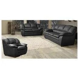 Polstergarnitur COTTA "Casino", schwarz (schwarz,), H:88cm T:92cm, FSC-zertifizierter Holzwerkstoff, Sitzmöbel-Sets, Sessel, 2-Sitzer, 2,5-Sitzer, hohe Rückenlehne, Topseller