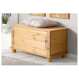 Sitztruhe Home Affaire "Finca", beige (natur gebeizt, gewachst), B:85cm H:45cm T:43cm, Sitzbänke