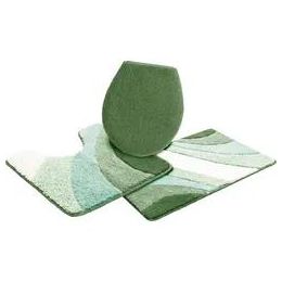 Badematte my home "Josie, Badvorleger, Badezimmer Teppich" Gr. 11, grün (salbeigrün), H:20mm, Polyester, Badematten, Badteppich, Badematten, rechteckig, rund & als 3-tlg. Set erhältlich