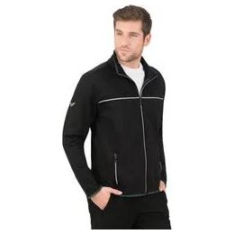 Trainingsjacke TRIGEMA "TRIGEMA Praktische Sportjacke aus Microfaser", Herren, Gr. XXL, schwarz, 92% Polyester, 8% Elastan, Sportlich, Jacken