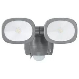 Fa.Brennenstuhl LED Außen-Wandleuchte BRENNENSTUHL "LUFOS", grau (anthrazit, grau, transparent), B:11,5cm H:12cm L:20cm, Leuchten, mit Batterie und Bewegungsmelder